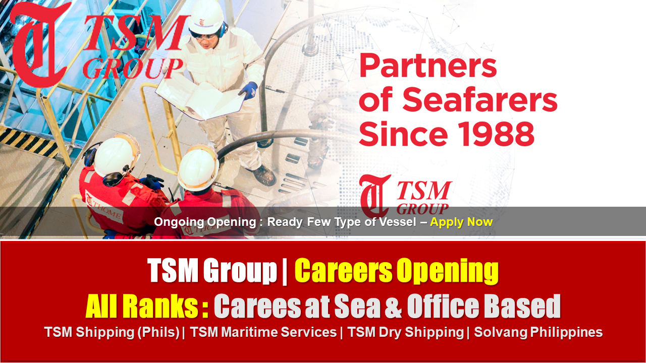 TSM Group CAREERS | Careers Sea & Office Based | Philippines - SEAMAN ...
