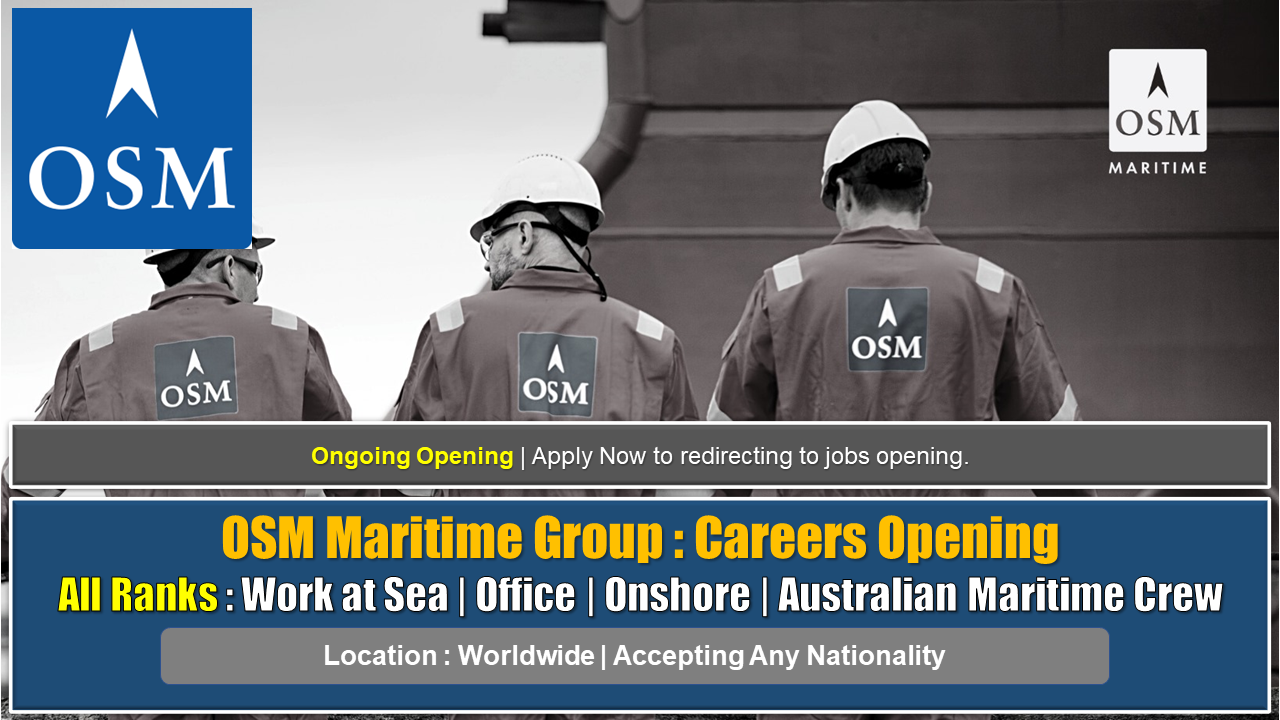 OSM Maritime Group CAREERS | At Sea - Office - Onshore | Worldwide ...